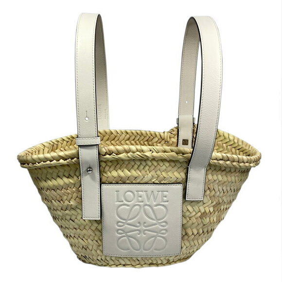 Loewe | Bags | Loewe Basket Bag Palm Leaf Tote White Bag | Poshmark